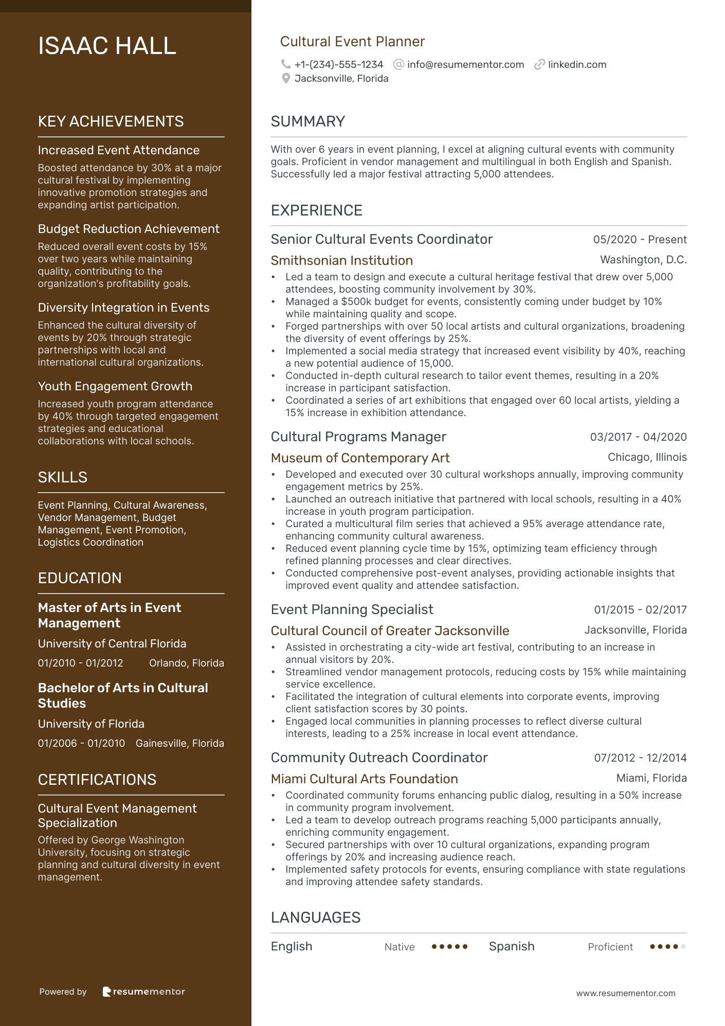 Event Coordinator Resume Examples - Free to Edit ATS-Friendly PDF - 2025