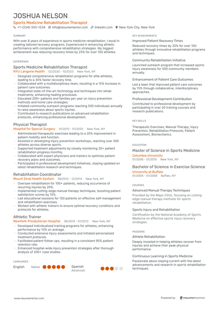 Athletes and Sports Resume Examples - Free to Edit ATS-Friendly PDF - 2025