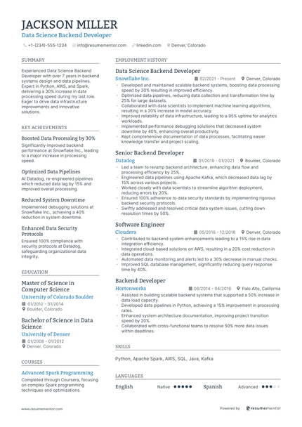 Backend Developer Resume Example - Free to Edit ATS-Friendly PDF - 2025