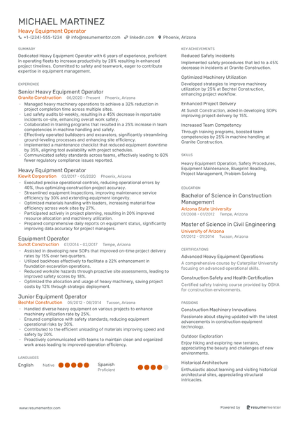 Machine Operator Resume Examples - Free to Edit ATS-Friendly PDF - 2025