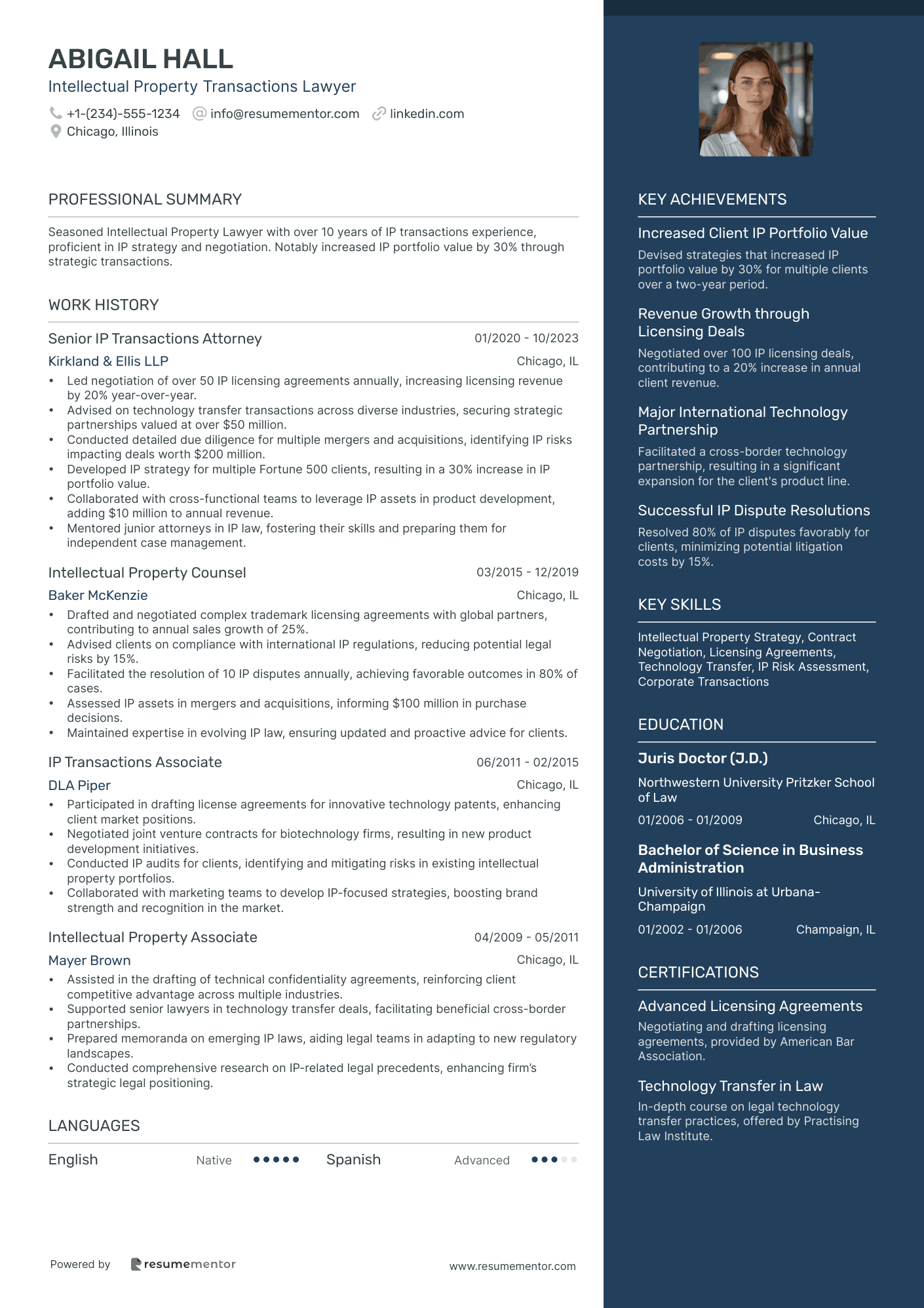 Tech Transactions Lawyer Resume Example - Free to Edit ATS-Friendly PDF ...