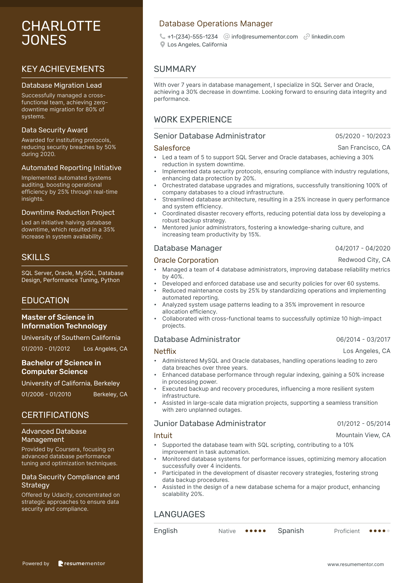 Data Manager Resume Example - Free to Edit ATS-Friendly PDF - 2025