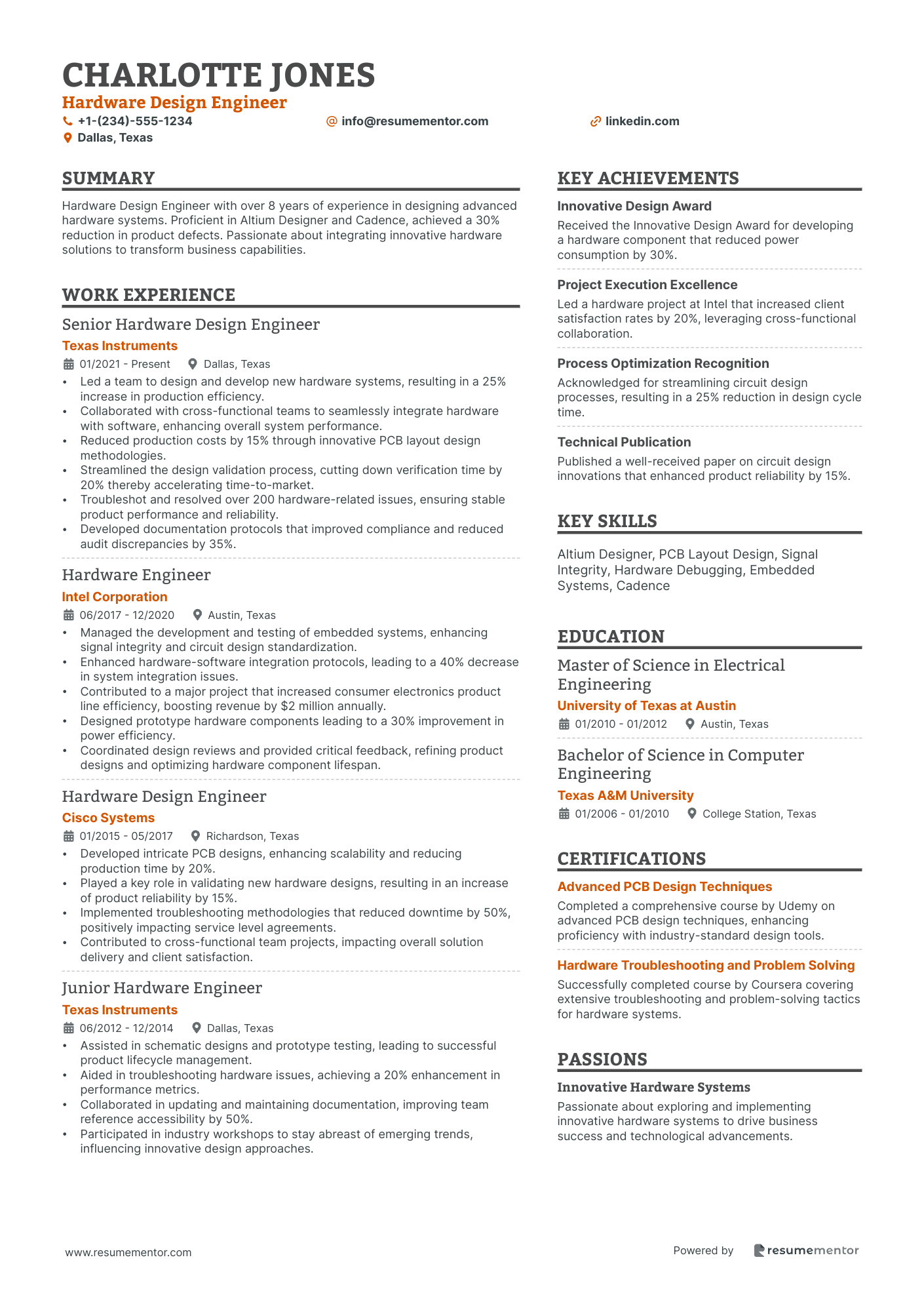Computer Engineering Resume Examples - Free to Edit ATS-Friendly PDF - 2025
