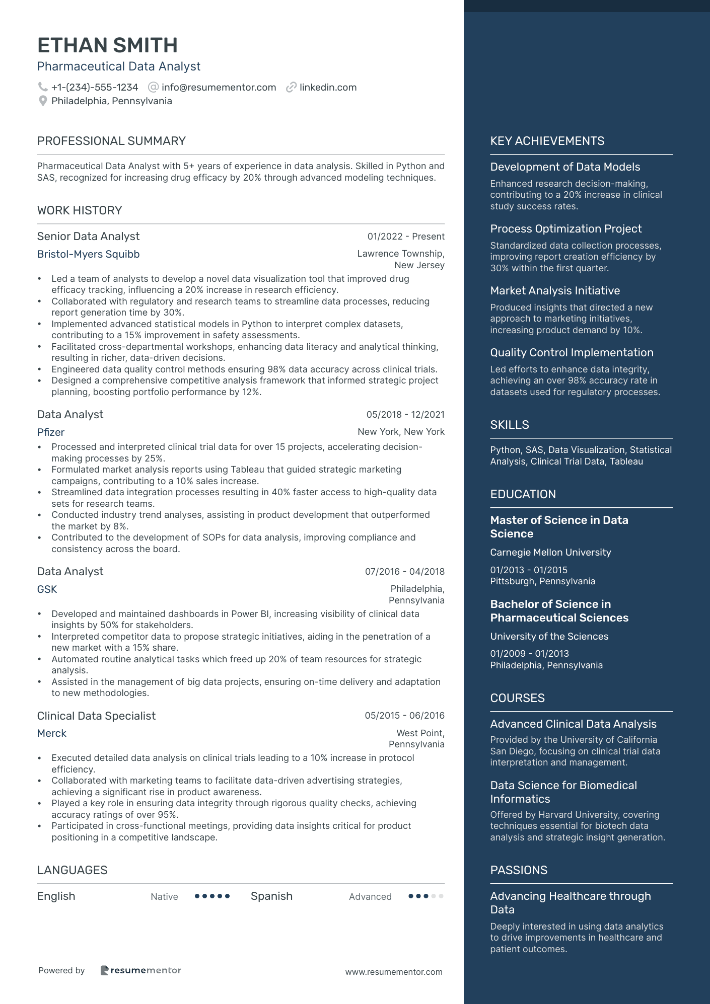 Healthcare Data Analyst Resume Example - Free to Edit ATS-Friendly PDF ...