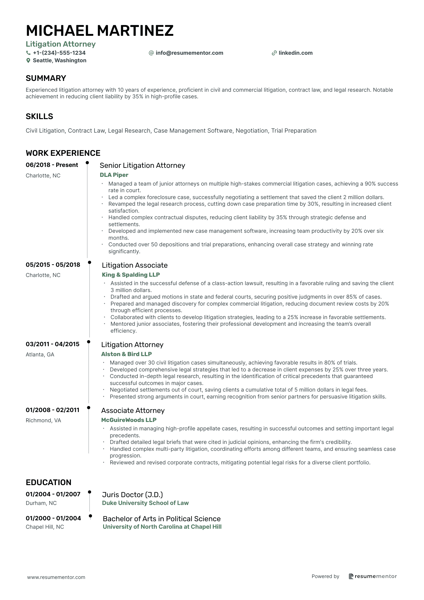 39 Attorney Resume Examples To Get You Hired in 2025