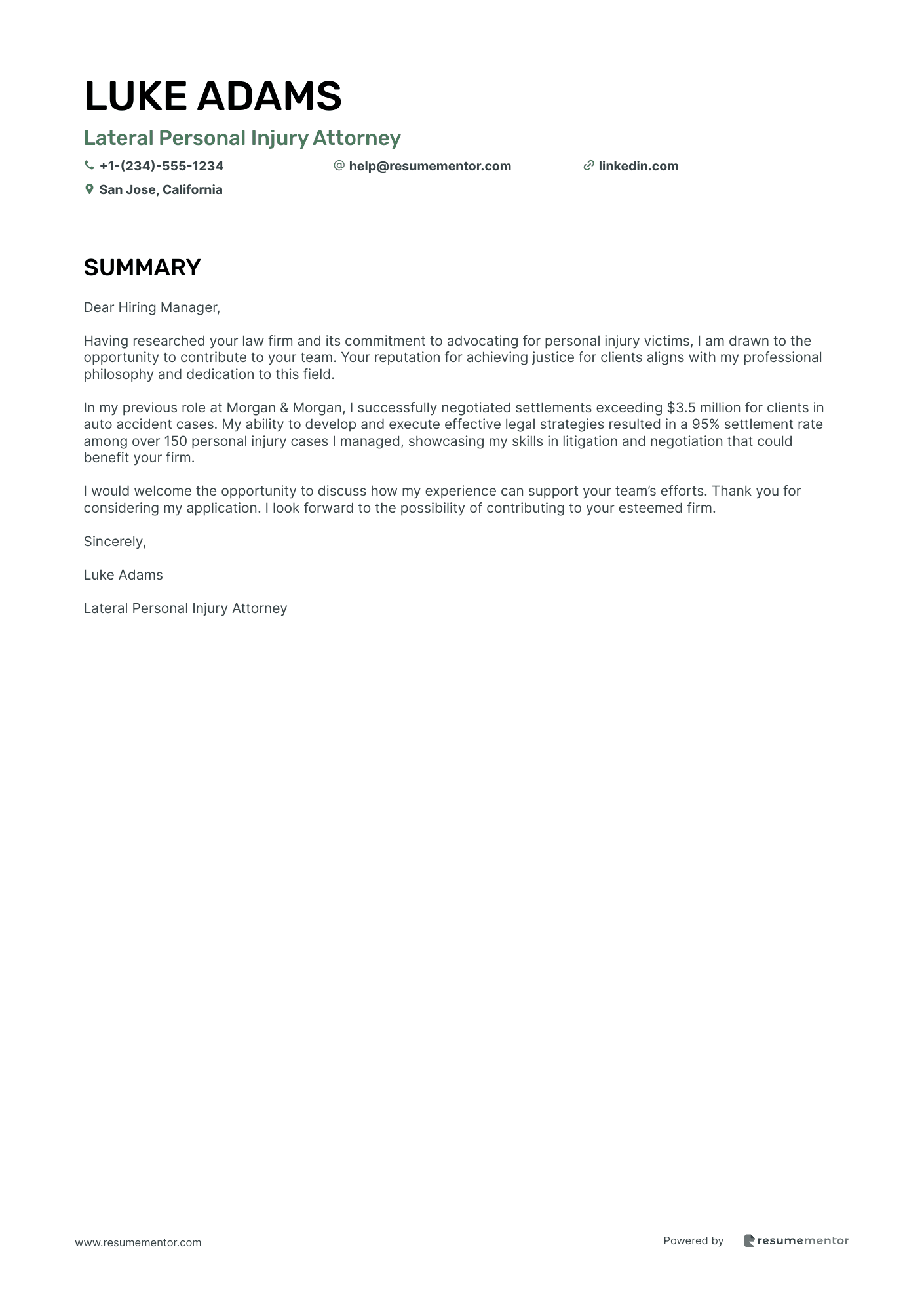 Lateral Attorney Cover Letter Examples by ResumeMentor.com ...