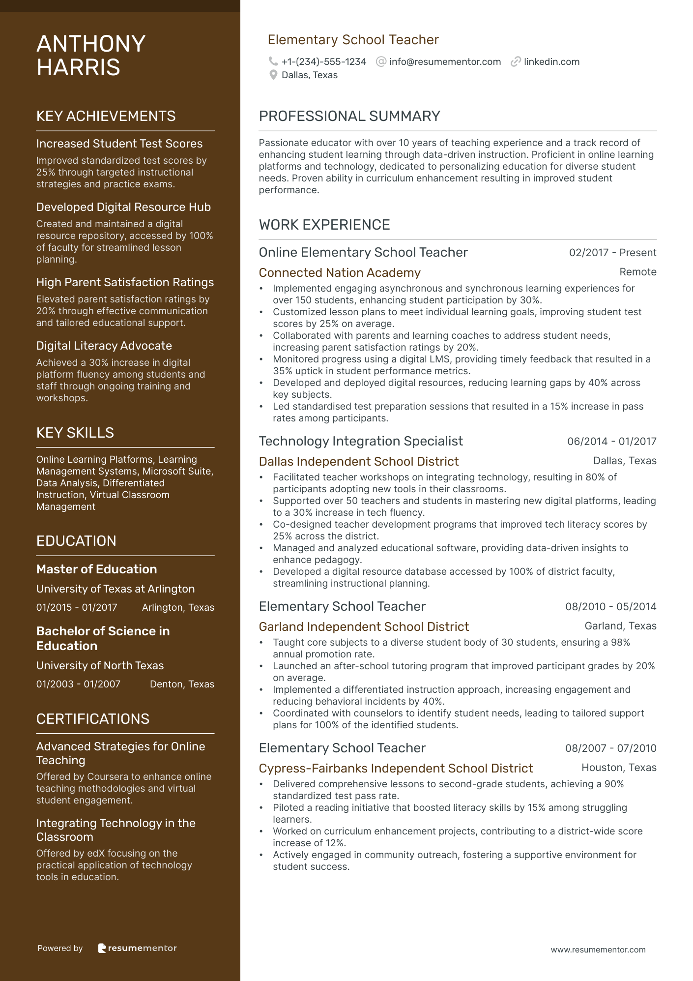19 Education Resume Examples - Free to Edit ATS-Friendly PDF - 2025