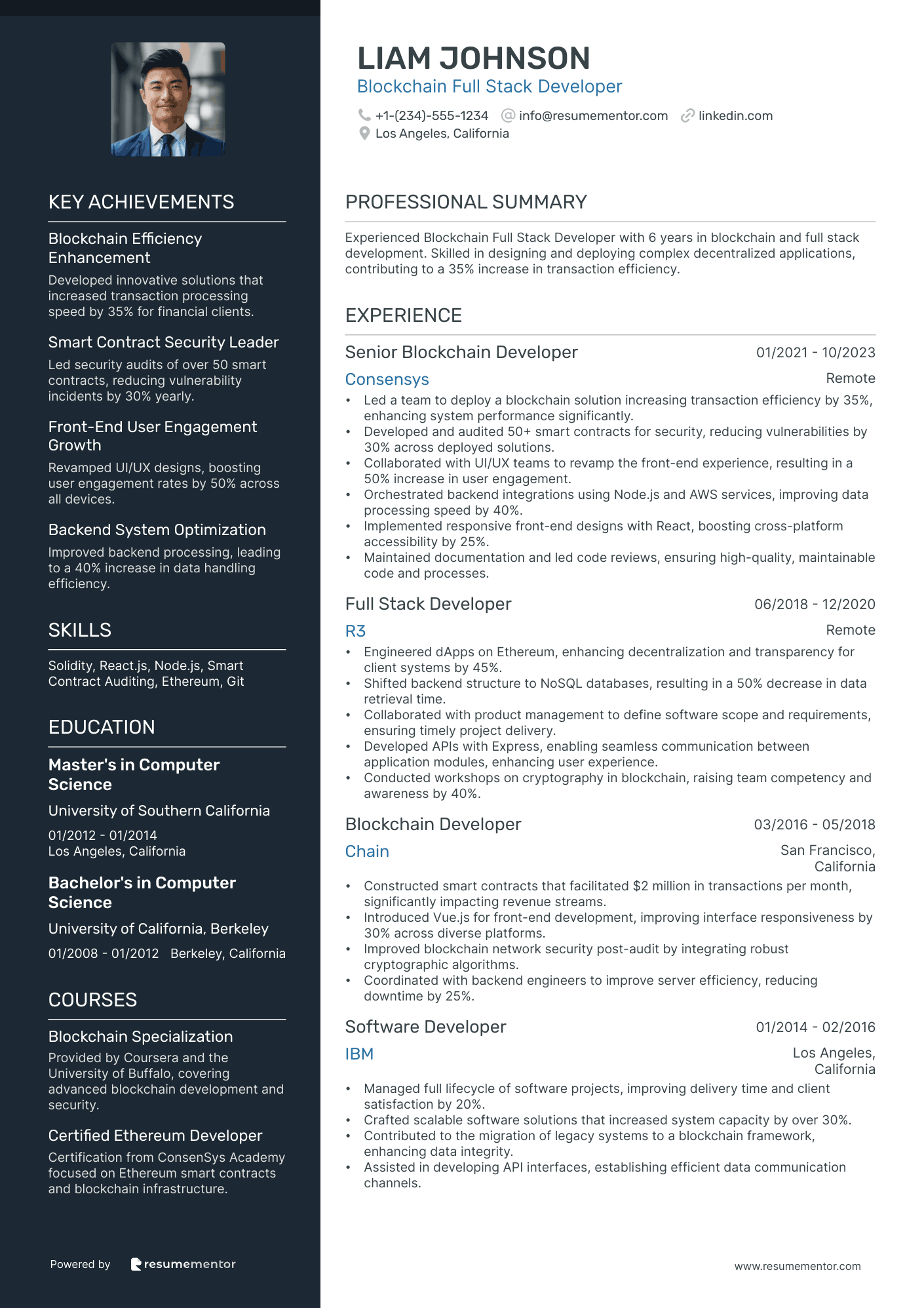 Full Stack Developer Resume Example - Free to Edit ATS-Friendly PDF - 2025