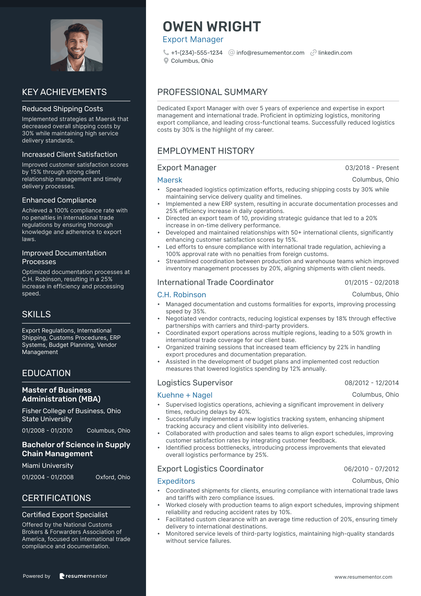 31 Logistics Resume Examples - Free to Edit ATS-Friendly PDF - 2025