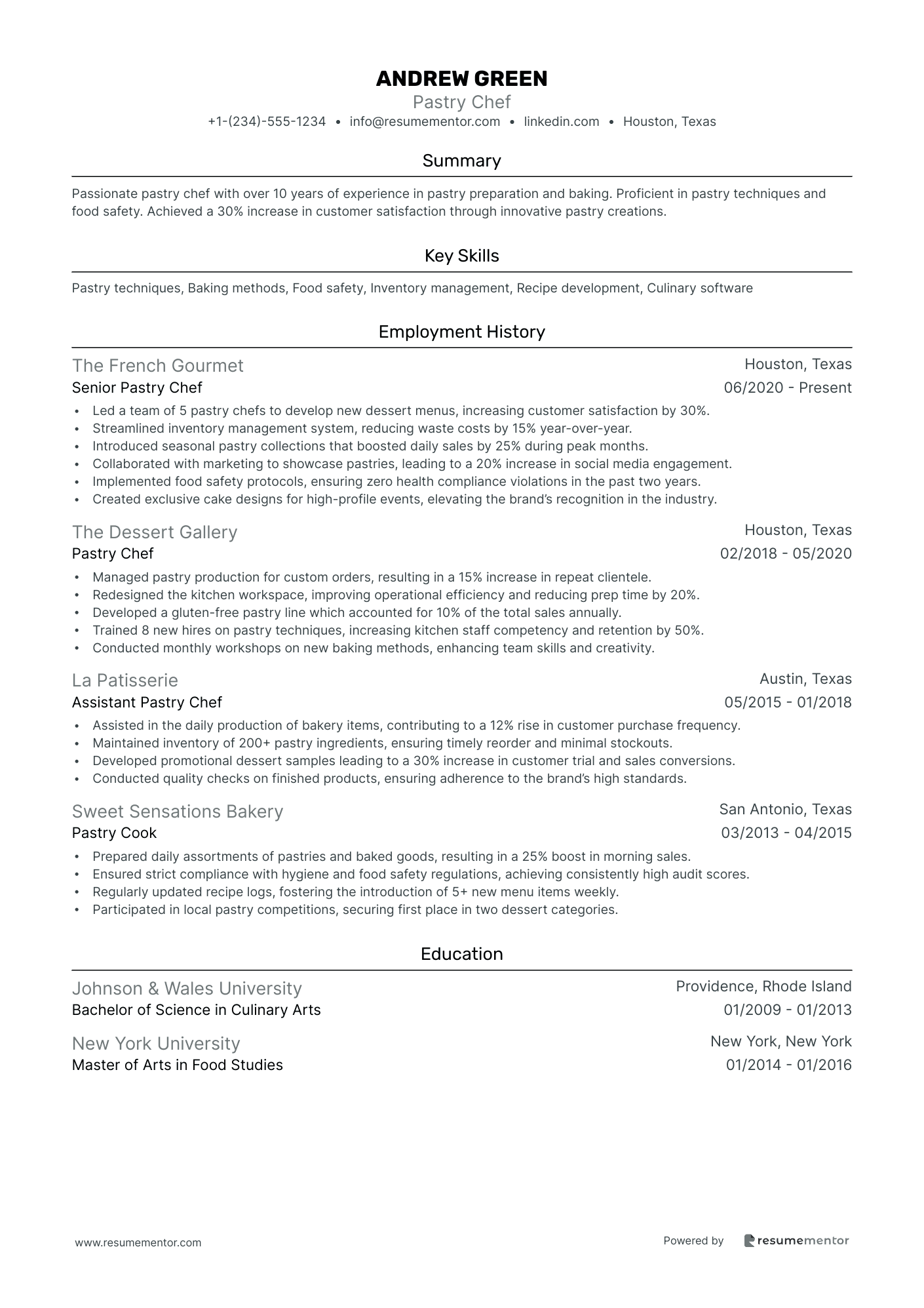 30 Hospitality Resume Examples - Free to Edit ATS-Friendly PDF - 2025