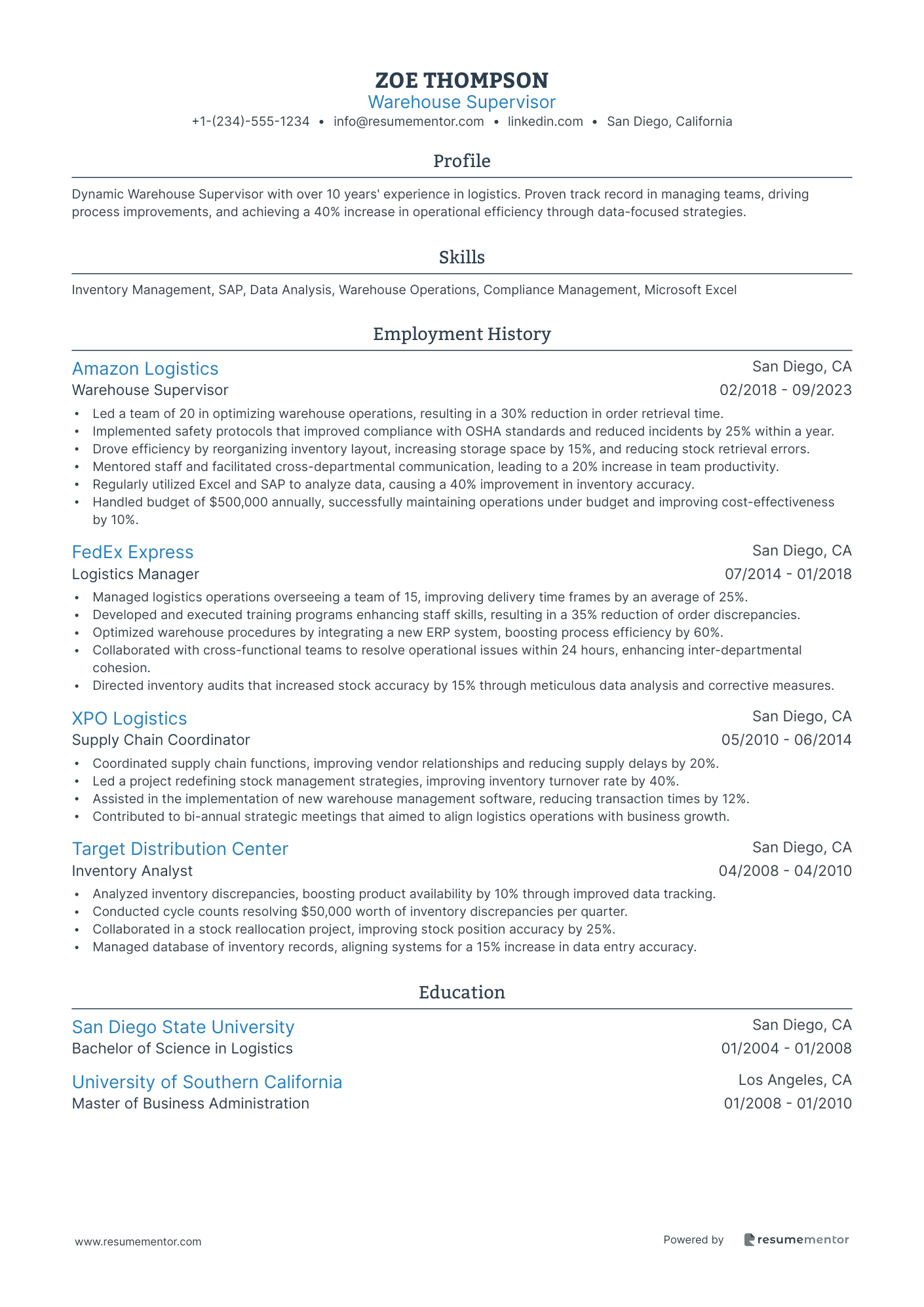 31 Logistics Resume Examples - Free to Edit ATS-Friendly PDF - 2025