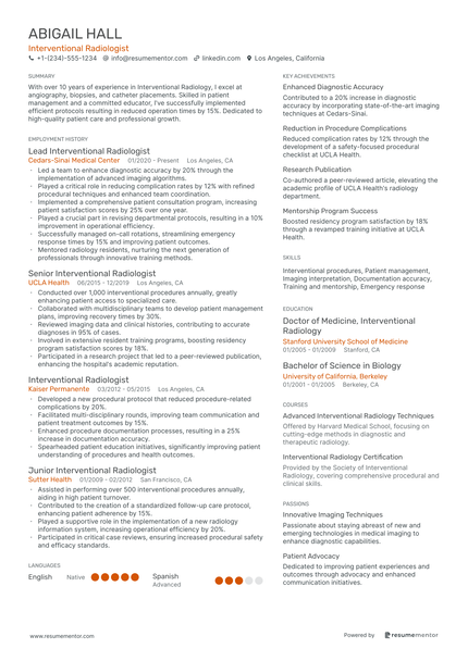 Radiologist Resume Example - Free to Edit ATS-Friendly PDF - 2025