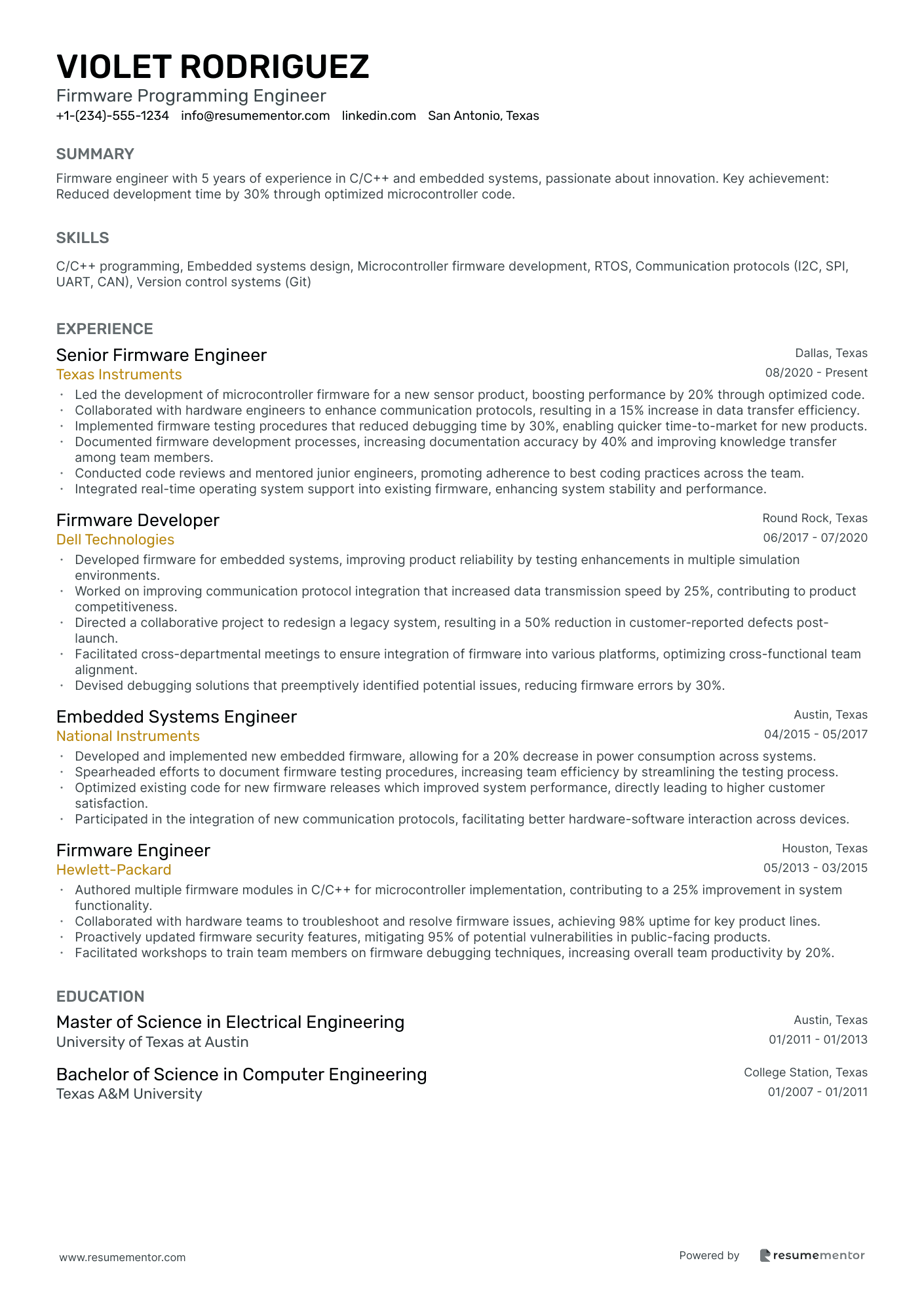 Computer Engineering Resume Examples - Free to Edit ATS-Friendly PDF - 2025