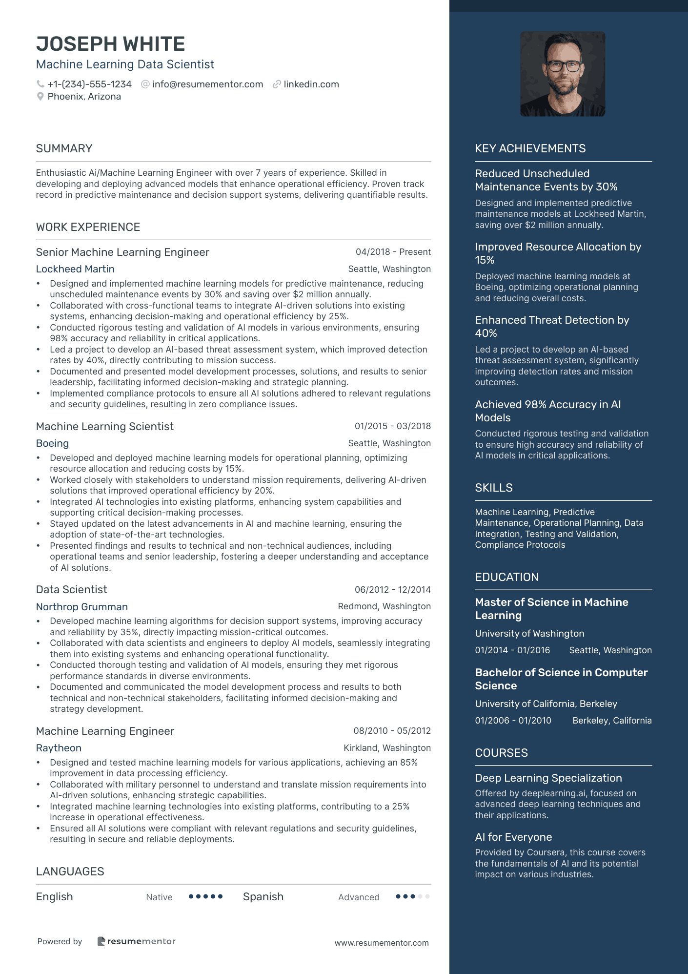 9 9+ Machine Learning Resume Examples - Free to Edit ATS-Friendly PDF ...