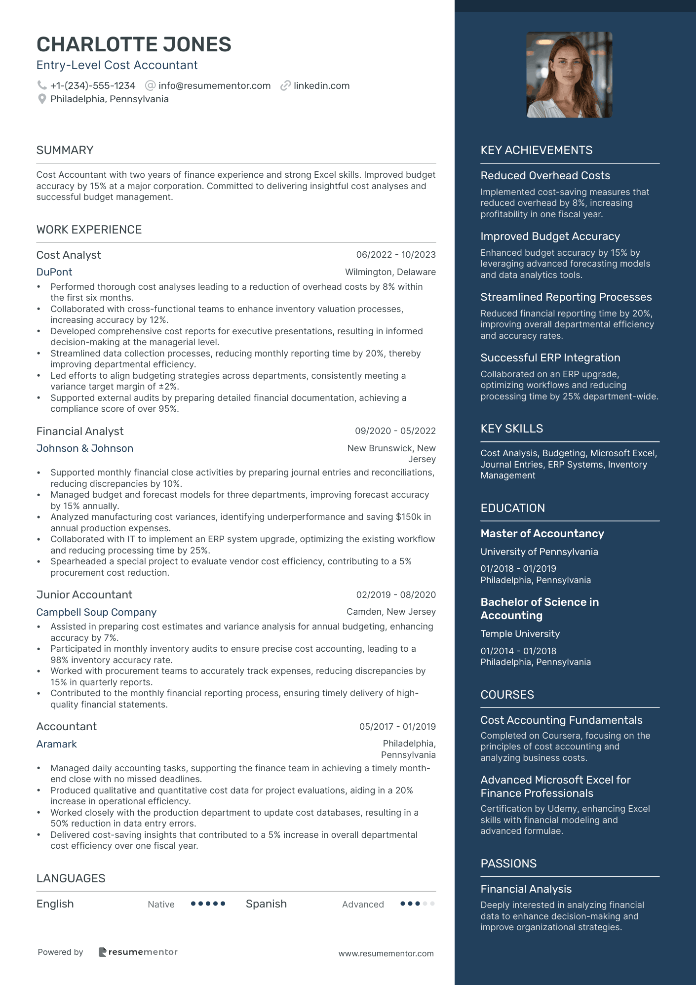 Entry-Level Staff Accountant Resume Example - Free to Edit ATS-Friendly ...