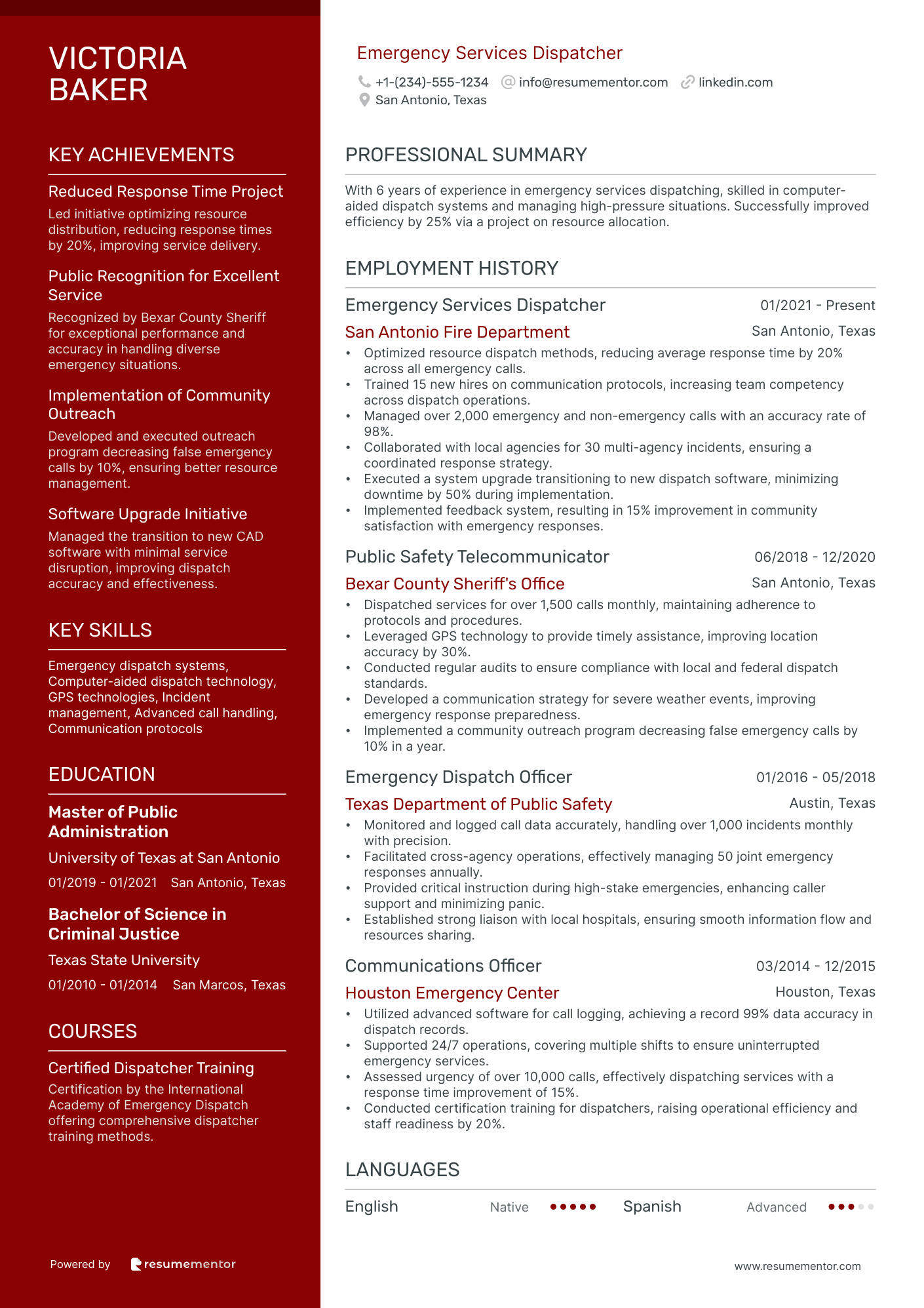 Dispatcher Resume Examples - Free to Edit ATS-Friendly PDF - 2025