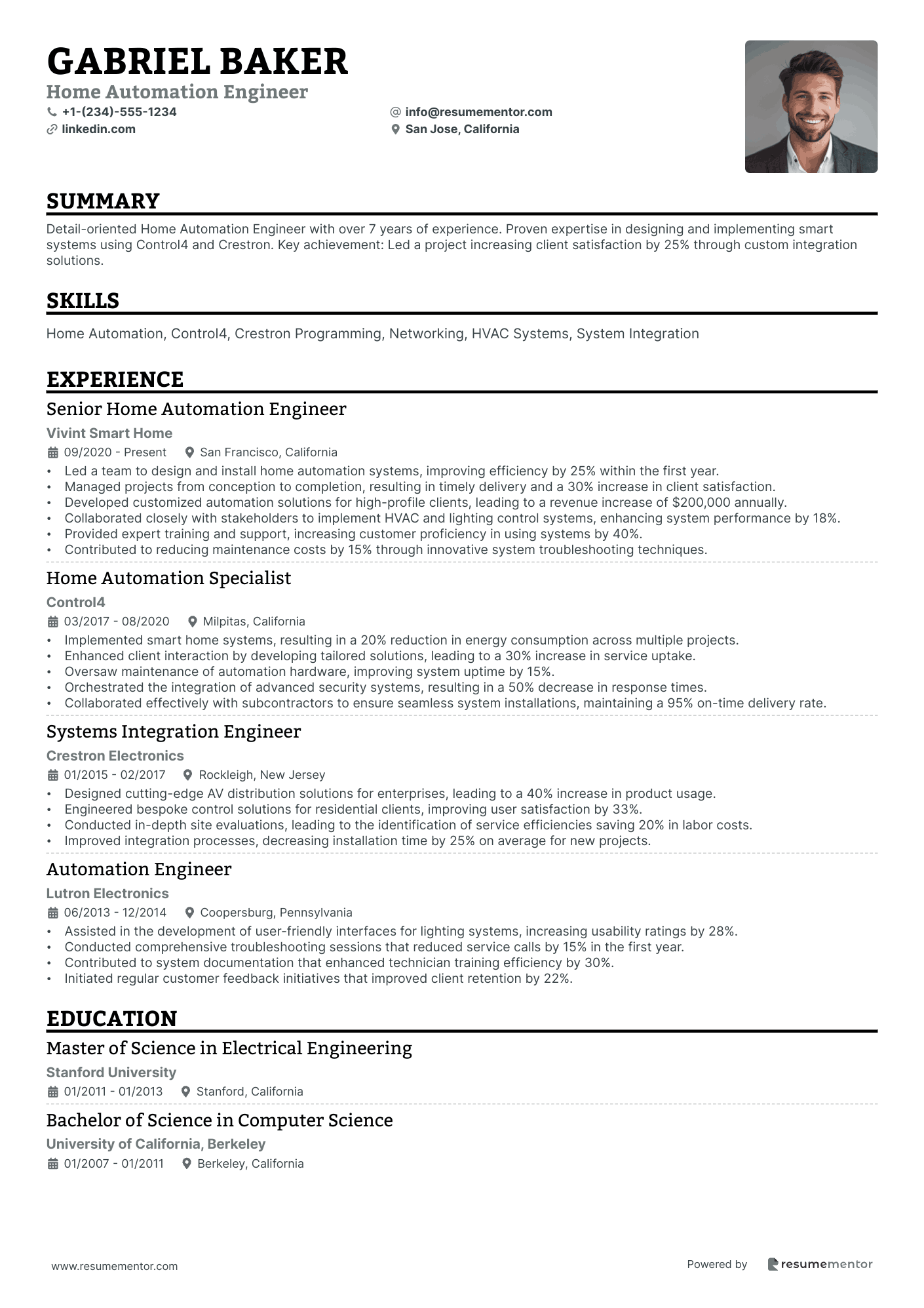 Automation Engineer Resume Example - Free to Edit ATS-Friendly PDF - 2025