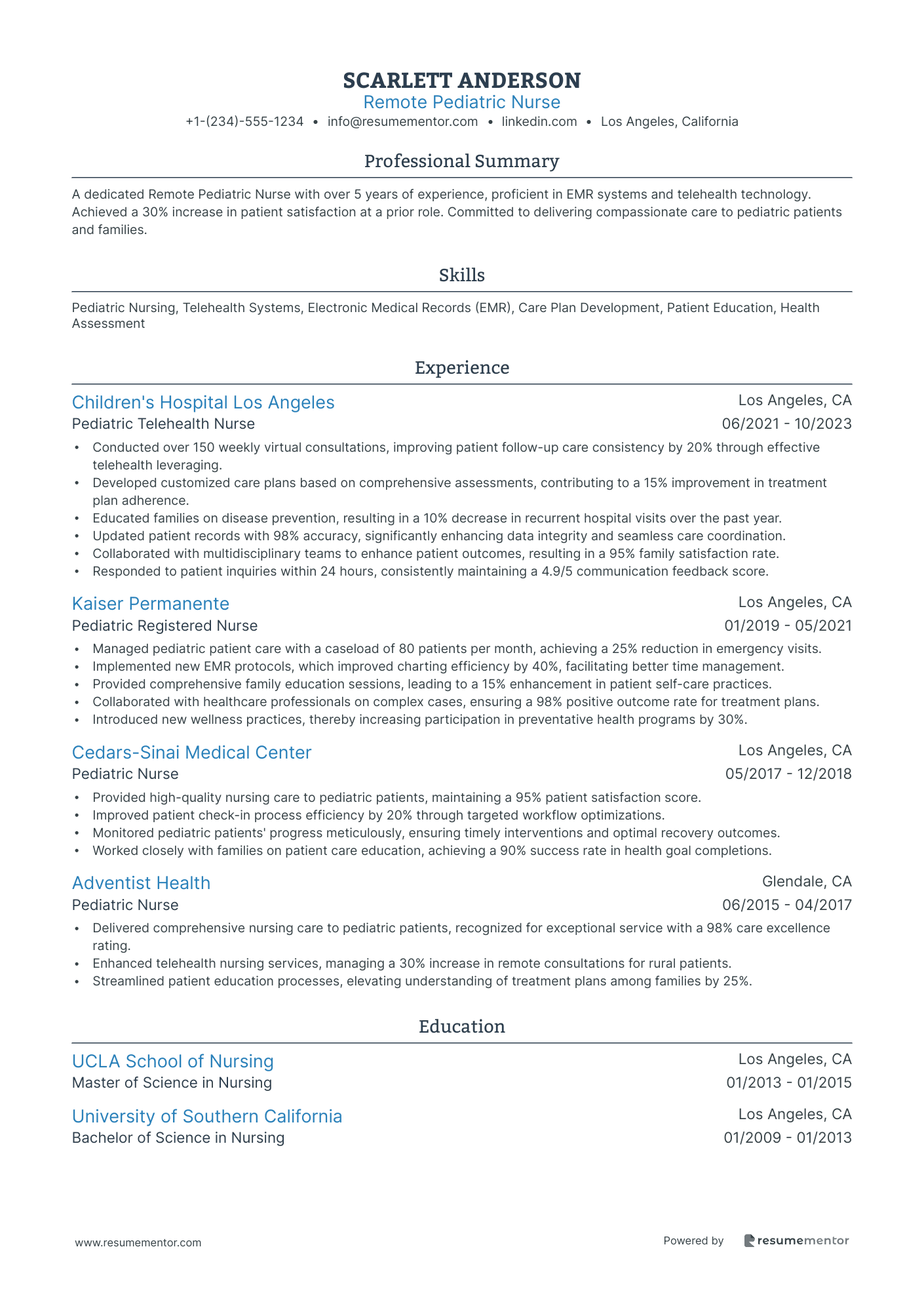 Remote Nurse Resume Examples To Get You Hired in 2025