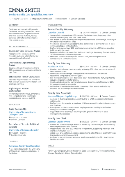 Senior Attorney Resume Example - Free to Edit ATS-Friendly PDF - 2025