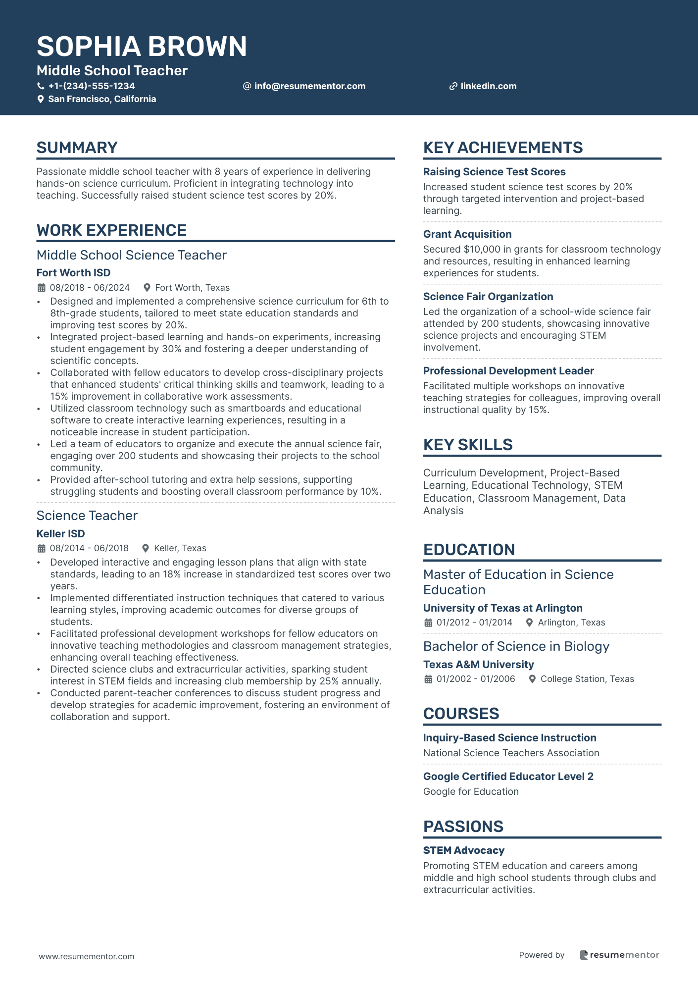21 Teacher Resume Examples To Get You Hired in 2025