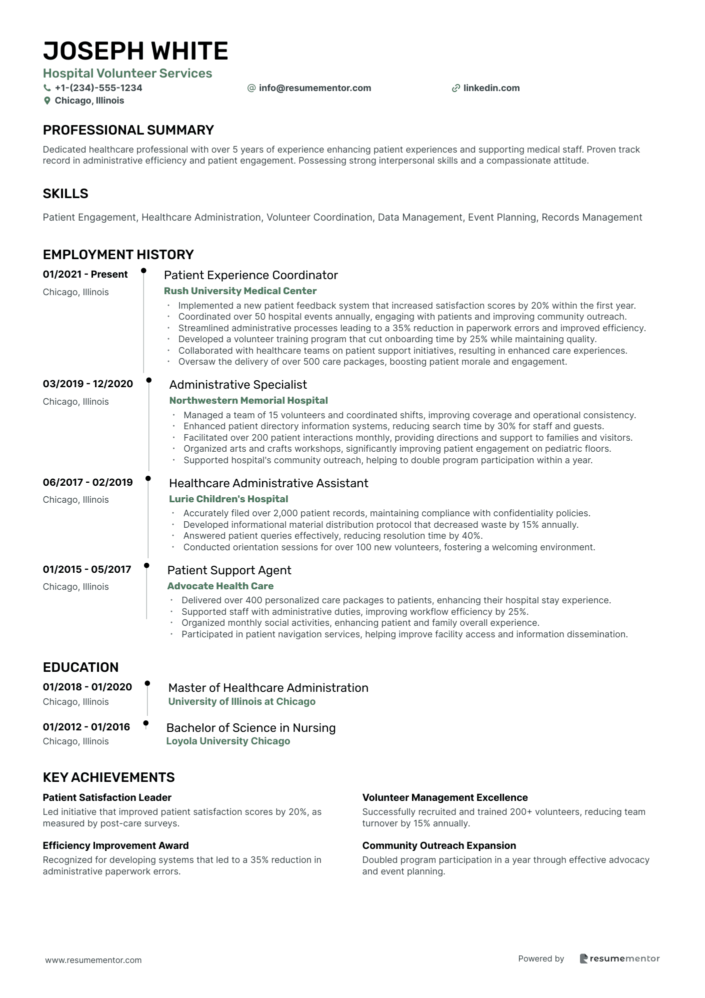 Volunteer Resume Examples - Free to Edit ATS-Friendly PDF - 2025