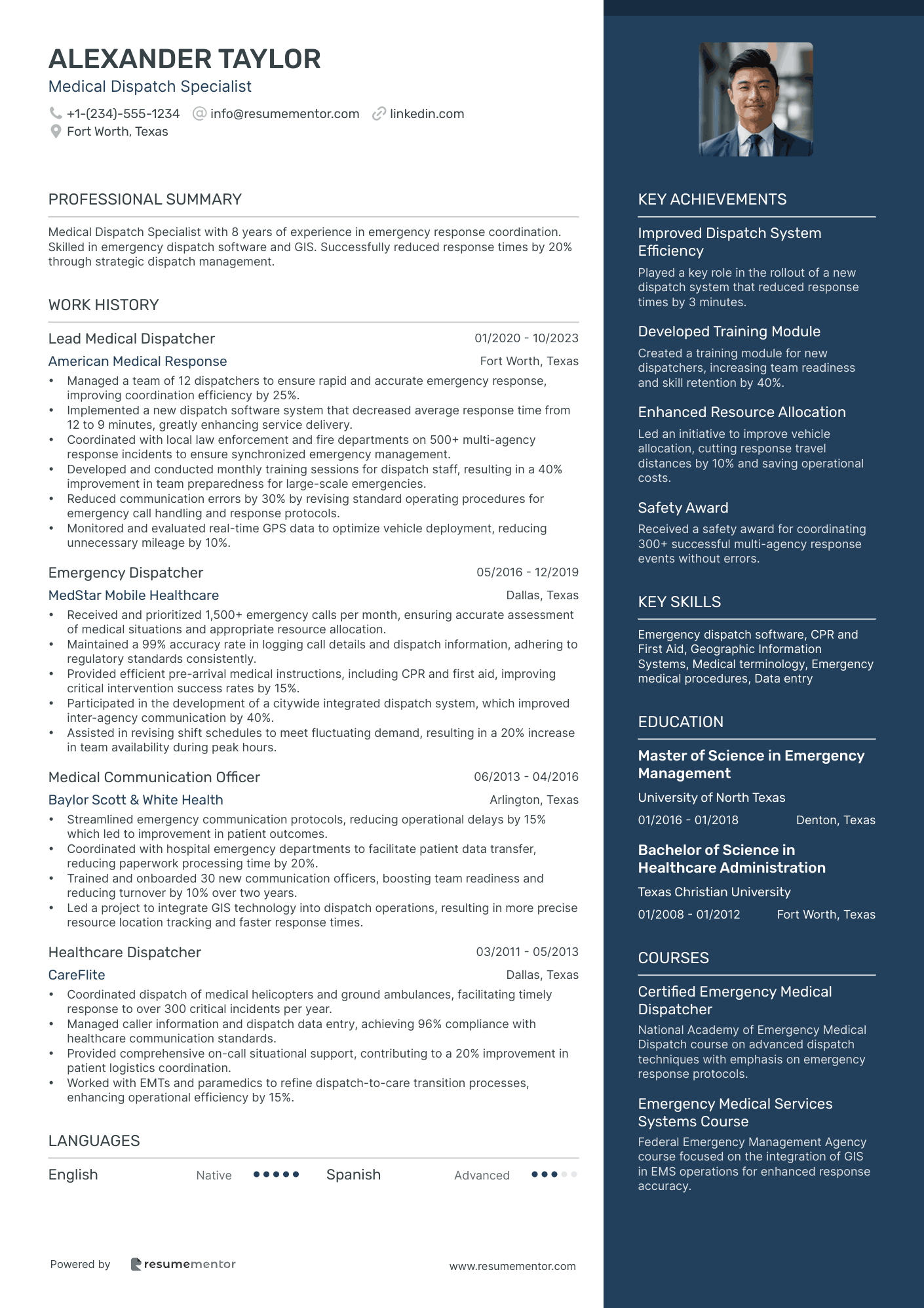 Dispatcher Resume Examples - Free to Edit ATS-Friendly PDF - 2025