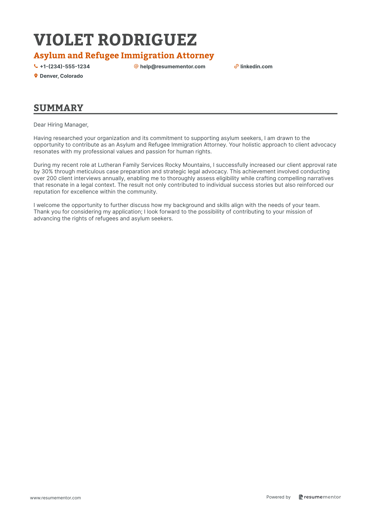Immigration Attorney Cover Letter Examples by ResumeMentor.com ...