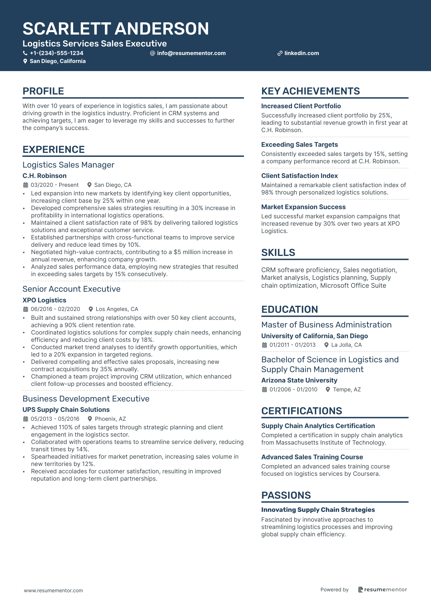 Logistics Sales Resume Examples To Get You Hired in 2025