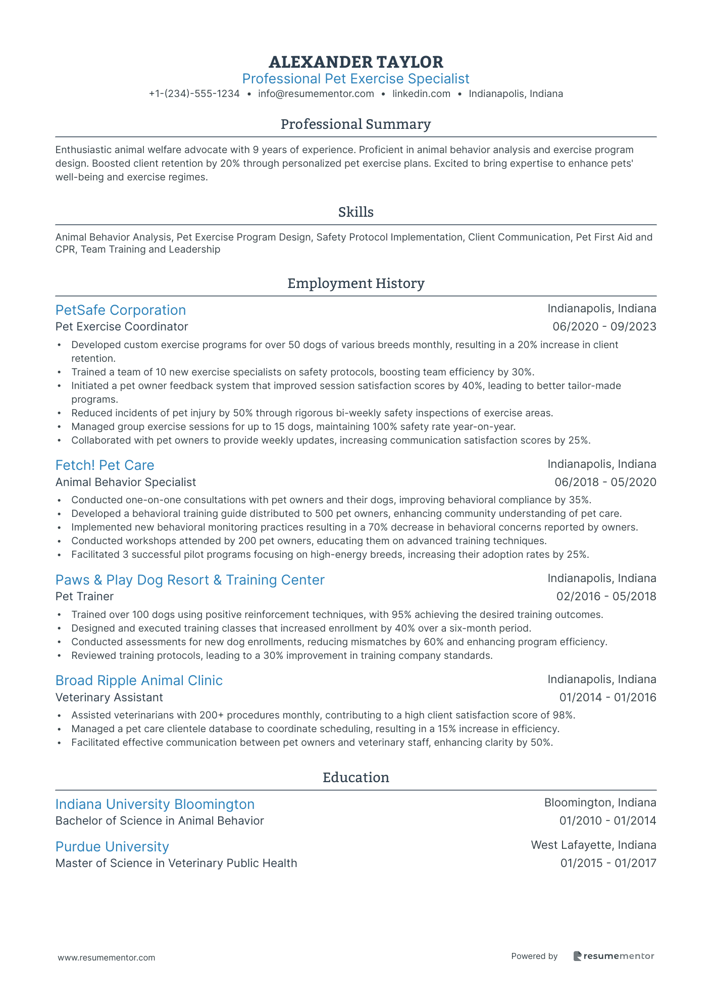 Dog Walker Resume Examples - Free to Edit ATS-Friendly PDF - 2025