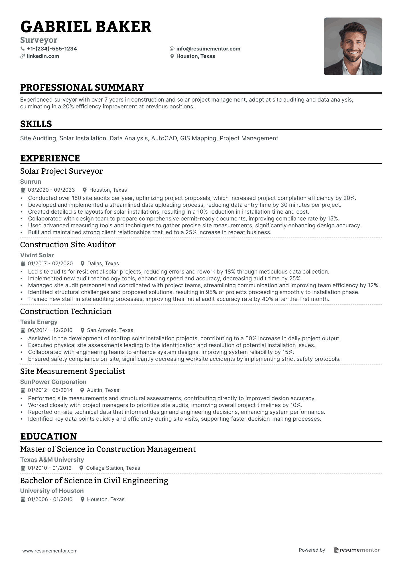 28 Construction Resume Examples - Free to Edit ATS-Friendly PDF - 2025