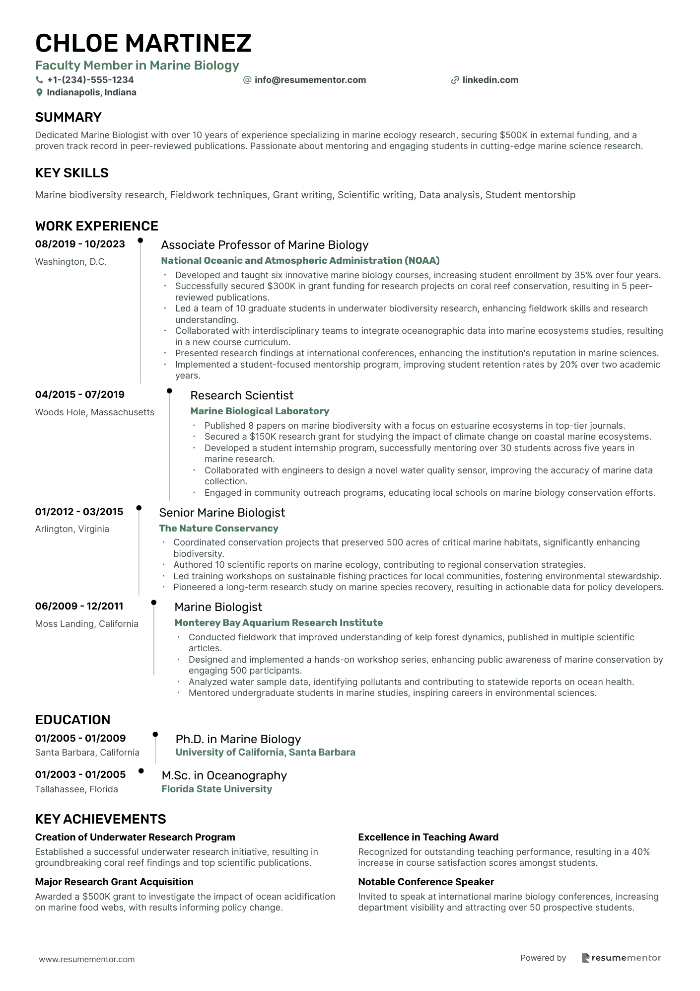 College Professor Resume Examples - Free to Edit ATS-Friendly PDF - 2025