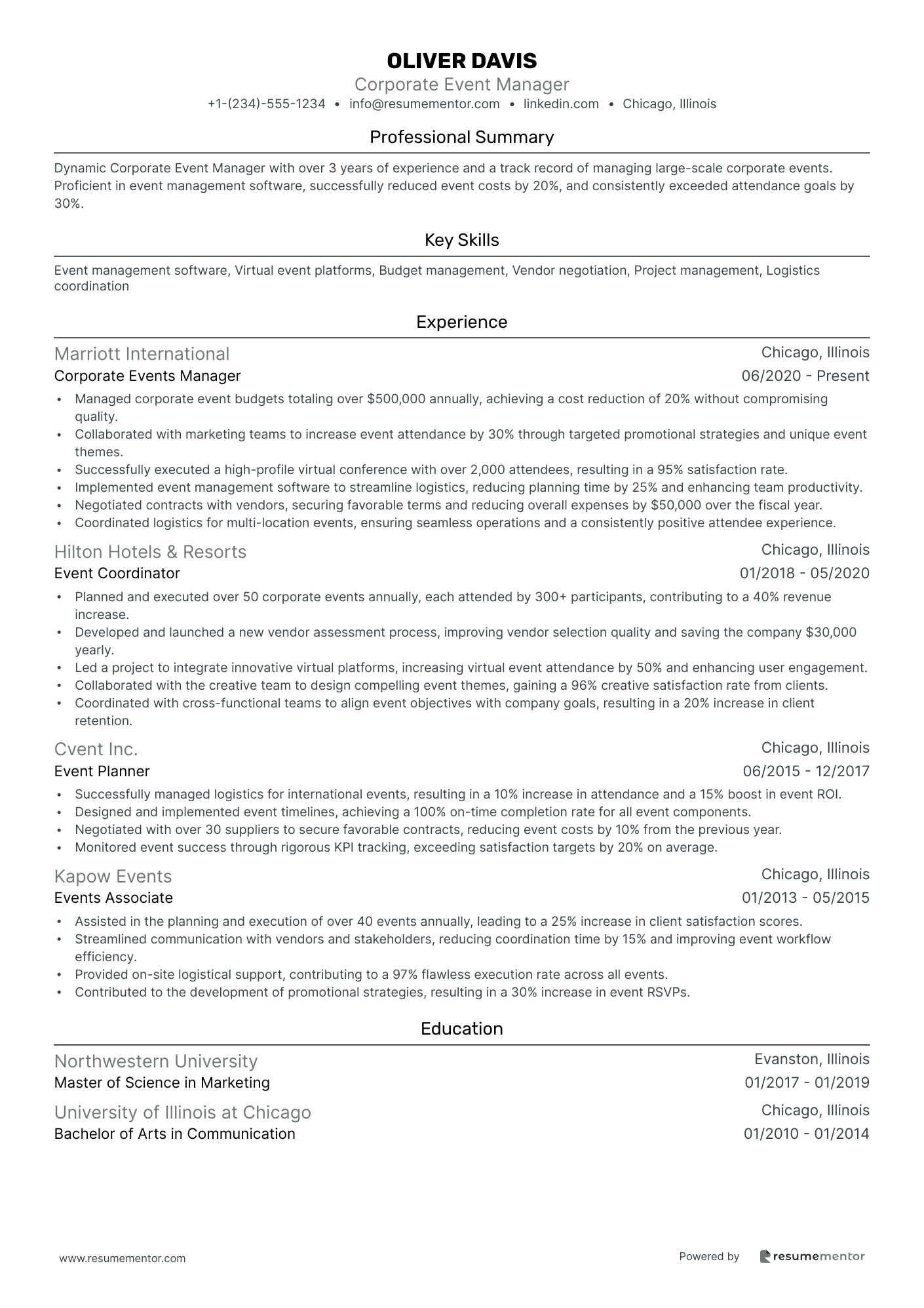 Event Manager Resume Examples - Free to Edit ATS-Friendly PDF - 2025