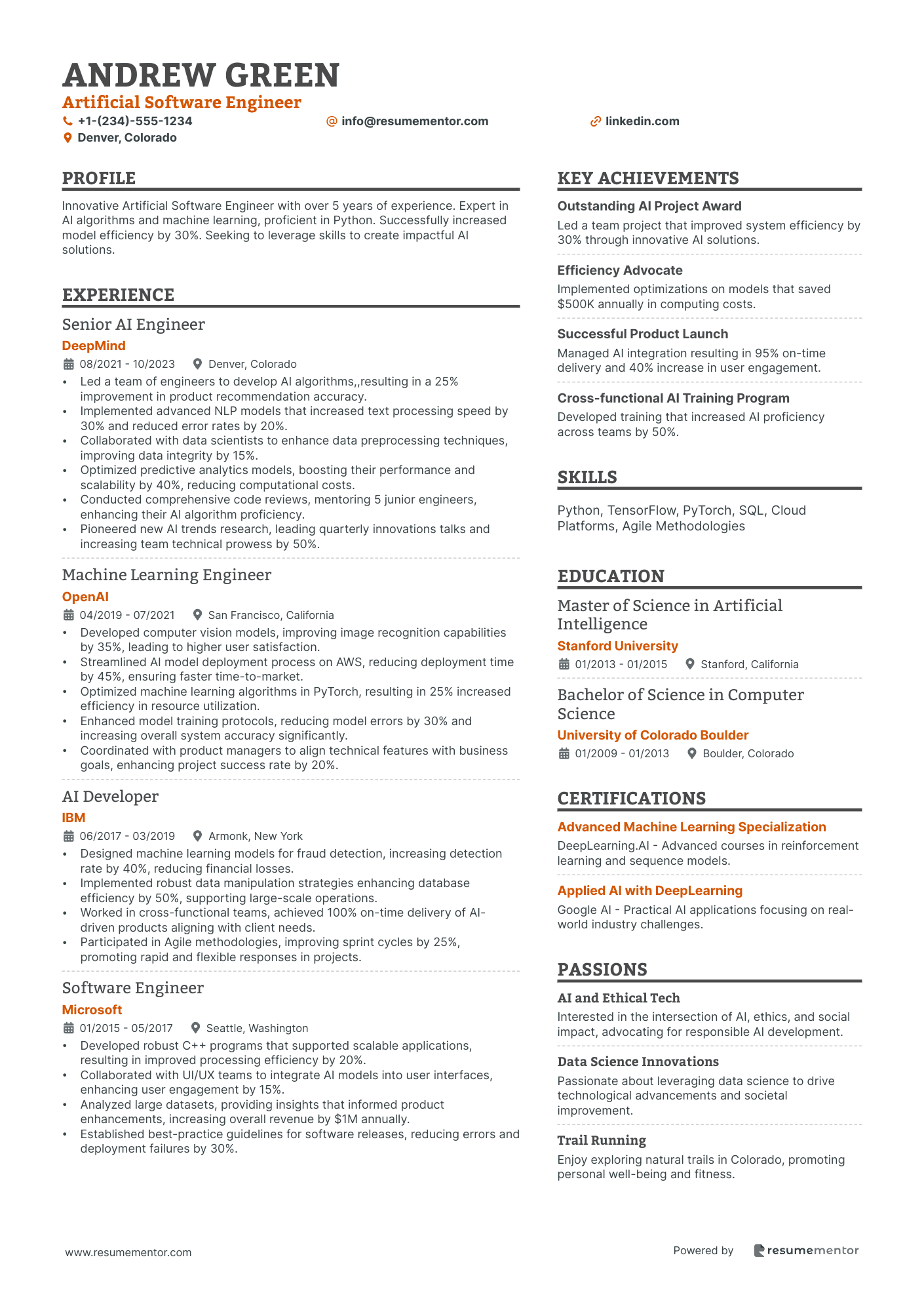 Computer Science Resume Examples - Free to Edit ATS-Friendly PDF - 2025