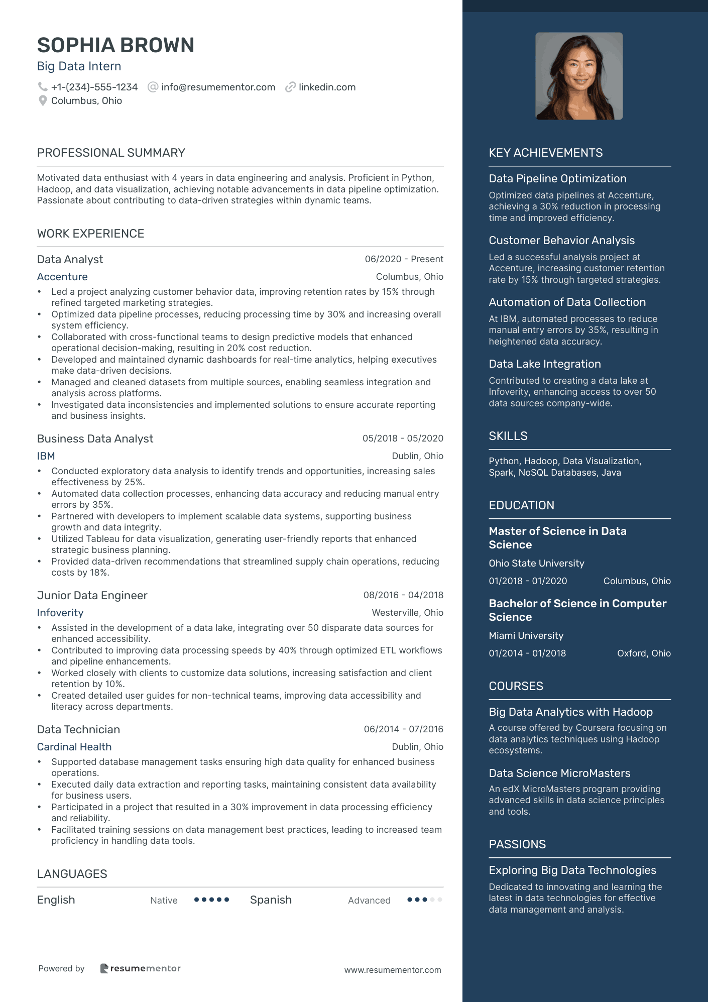 Data Science Intern Resume Example - Free to Edit ATS-Friendly PDF - 2025