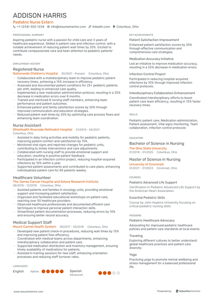 Nurse Extern Resume Example - Free to Edit ATS-Friendly PDF - 2025