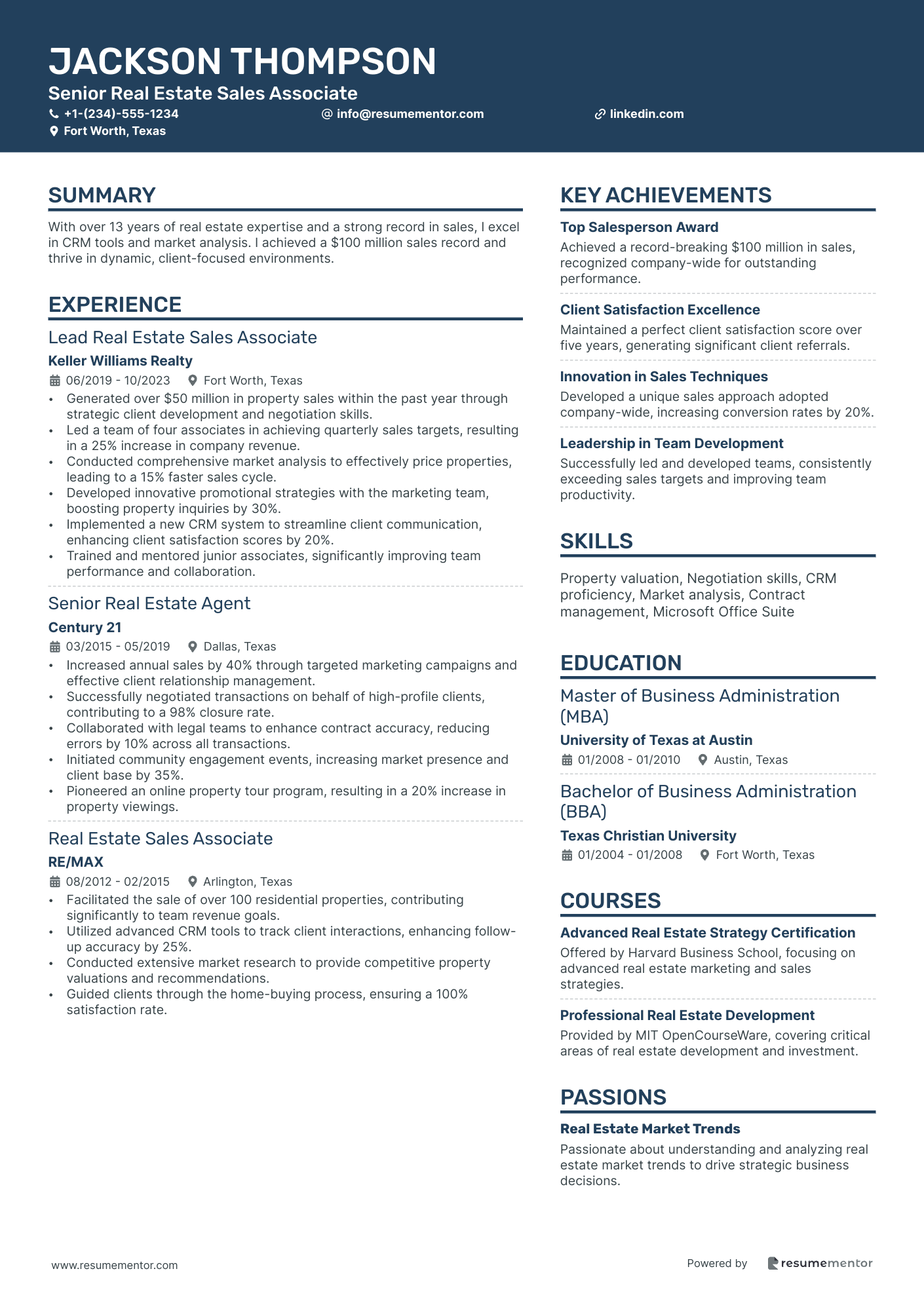 Senior Sales Associate Resume Examples - Free to Edit ATS-Friendly PDF ...