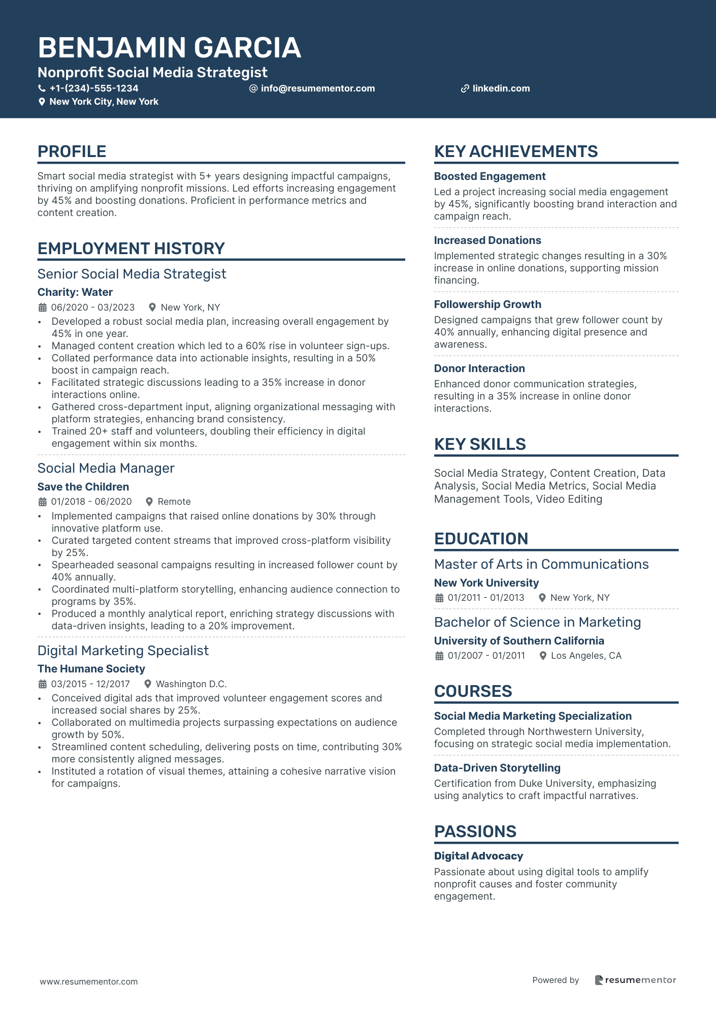 Nonprofit Resume Examples - Free to Edit ATS-Friendly PDF - 2025