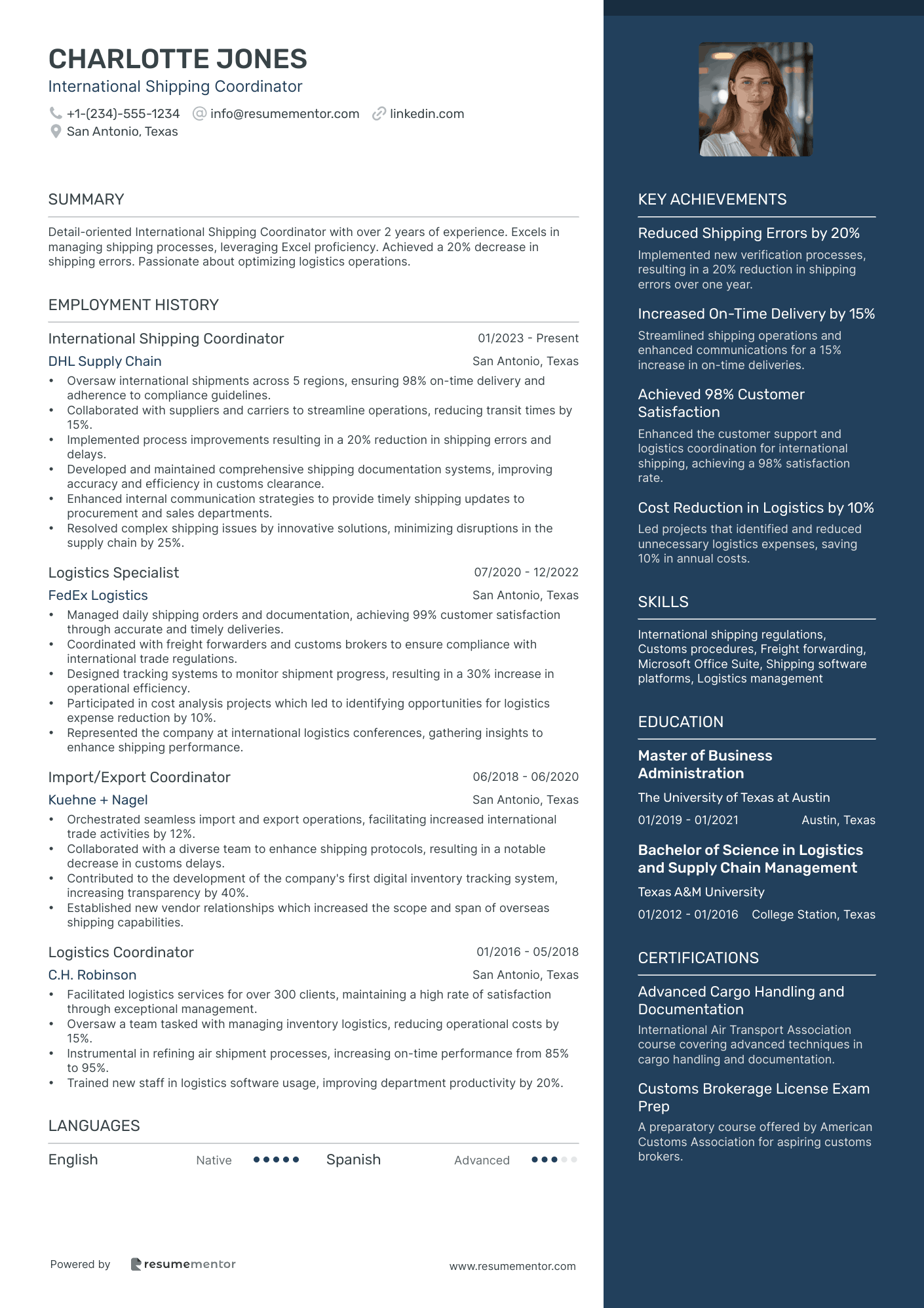 Import-Export Clerk Resume Examples - Free to Edit ATS-Friendly PDF - 2025