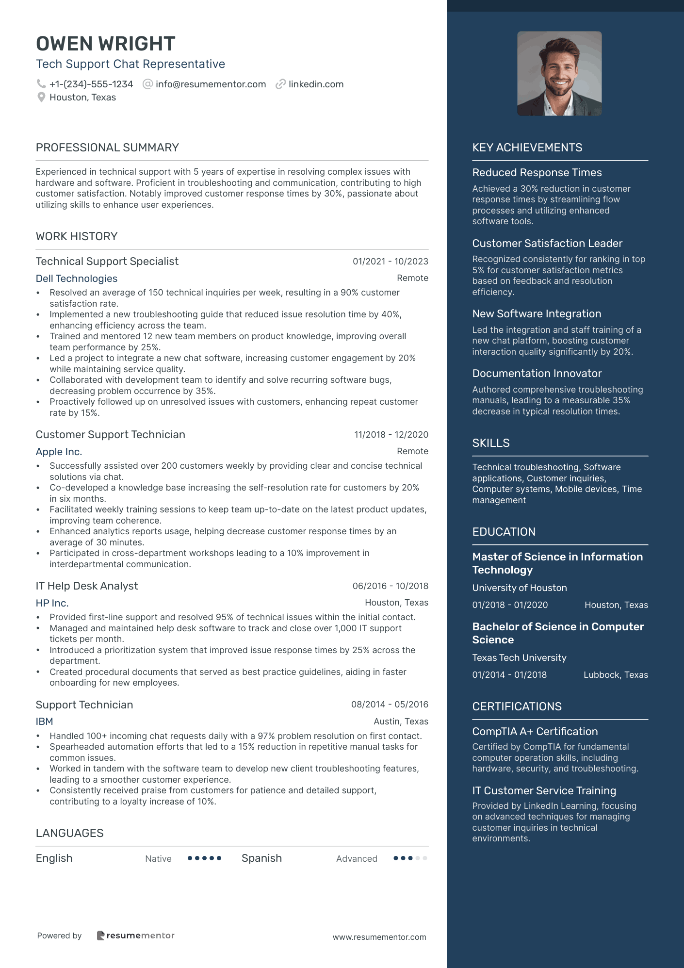 Online Chat Representative Resume Examples - Free to Edit ATS-Friendly ...
