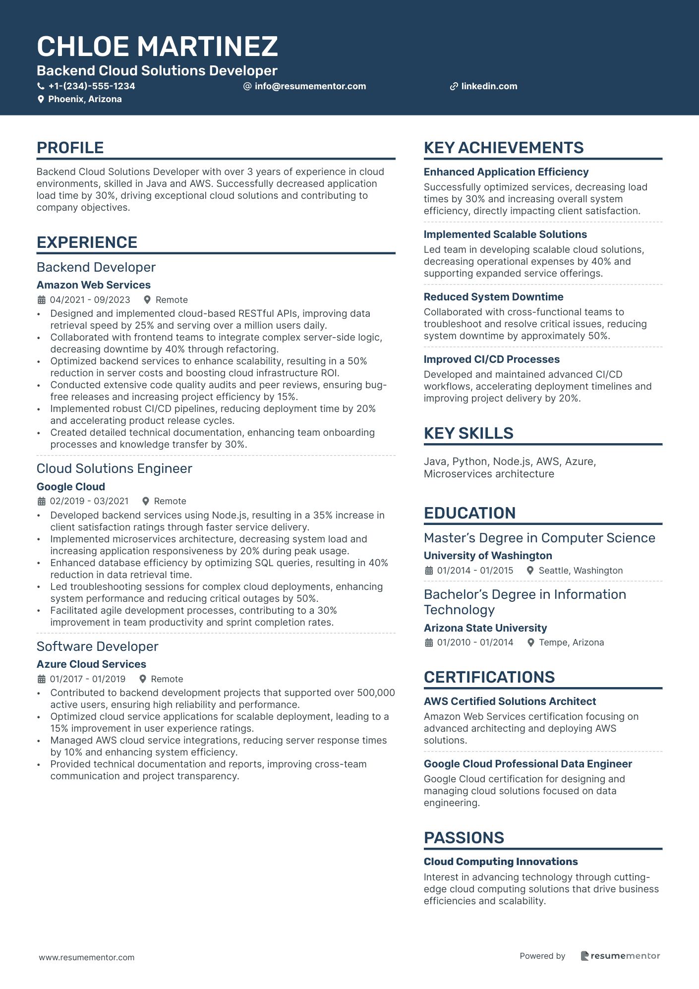 Backend Developer Resume Example - Free to Edit ATS-Friendly PDF - 2025