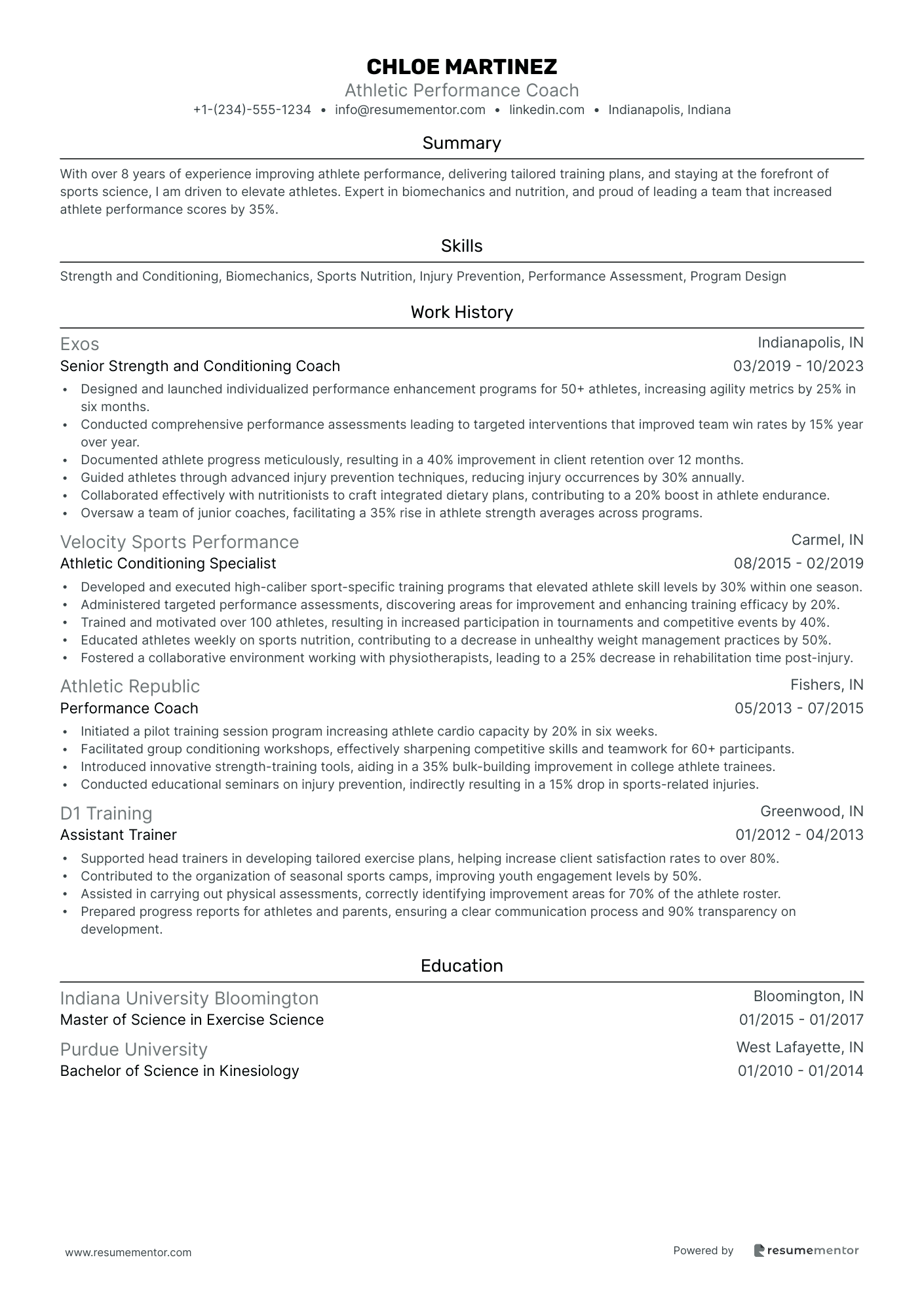 Athletes and Sports Resume Examples - Free to Edit ATS-Friendly PDF - 2025