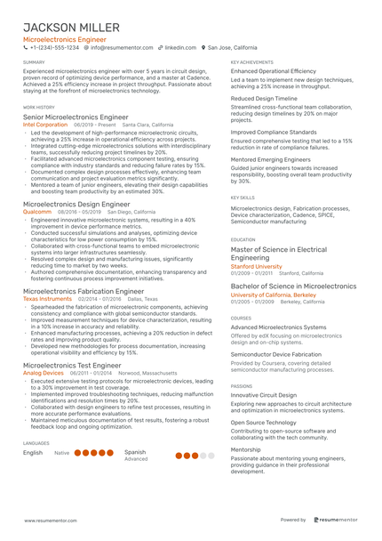 Electrical Engineer Resume Example - Free to Edit ATS-Friendly PDF - 2025