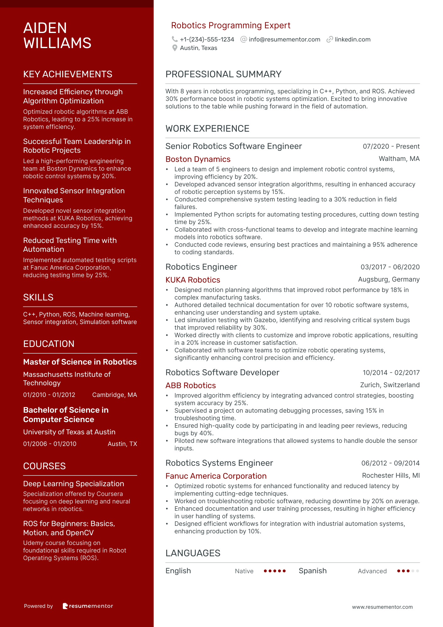 Computer Science Resume Examples - Free to Edit ATS-Friendly PDF - 2025
