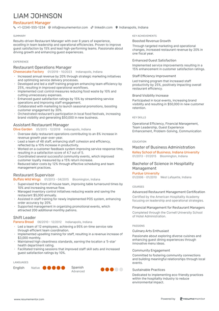 30 Hospitality Resume Examples - Free to Edit ATS-Friendly PDF - 2025