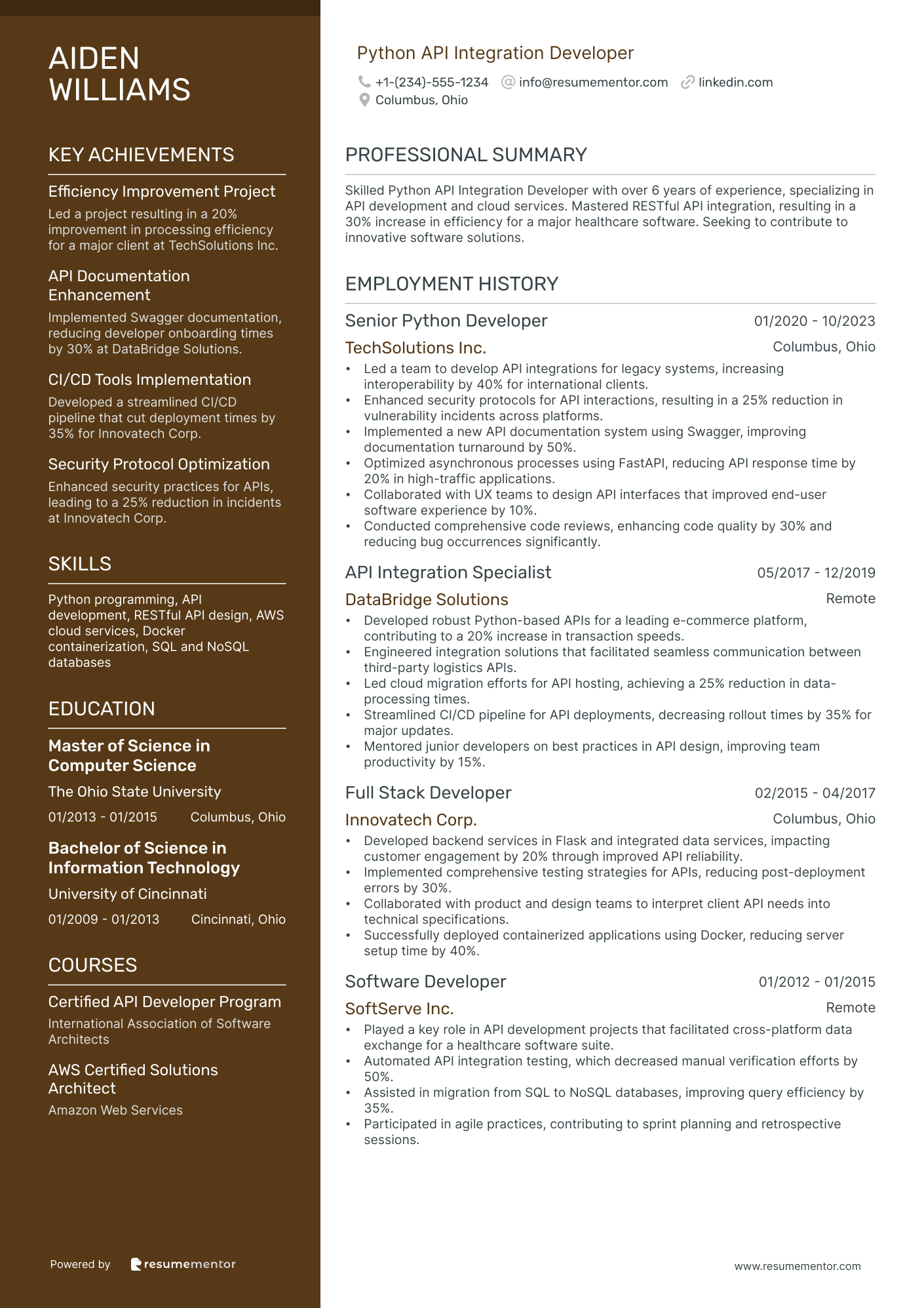 Python Developer Resume Example - Free to Edit ATS-Friendly PDF - 2025