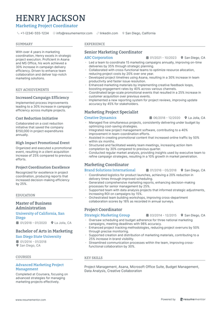 Project Coordinator Resume Examples - Free to Edit ATS-Friendly PDF - 2025