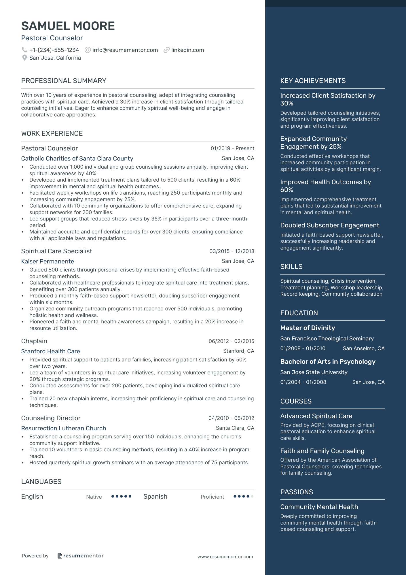 Pastor Resume Examples - Free to Edit ATS-Friendly PDF - 2025
