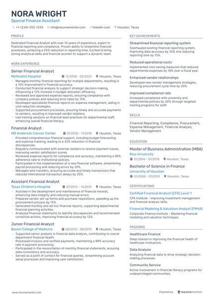 42 Finance Resume Examples To Get You Hired in 2025