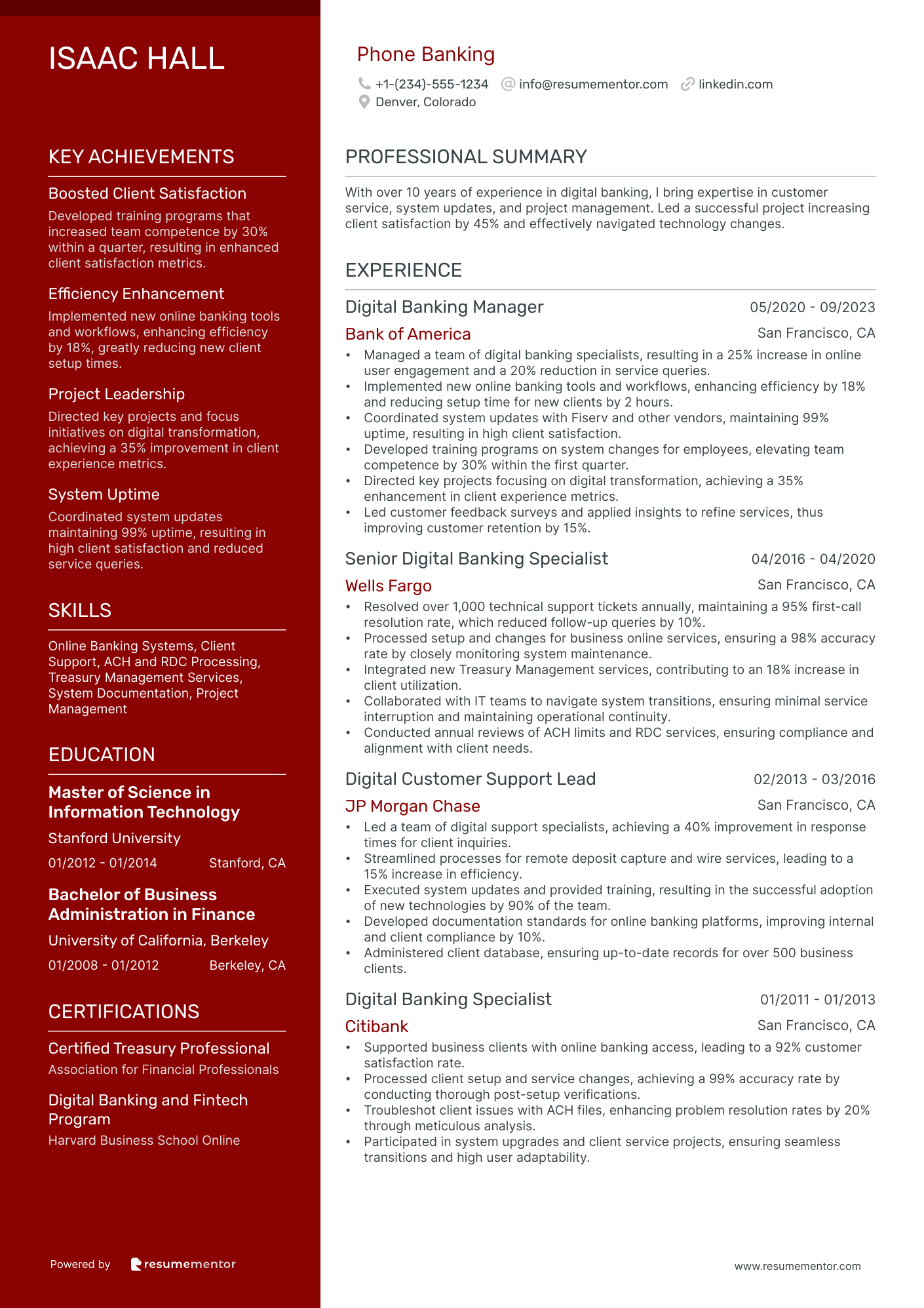 28 Banking Resume Examples To Get You Hired in 2025