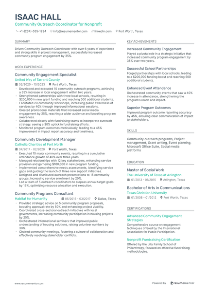 Nonprofit Resume Examples - Free to Edit ATS-Friendly PDF - 2025